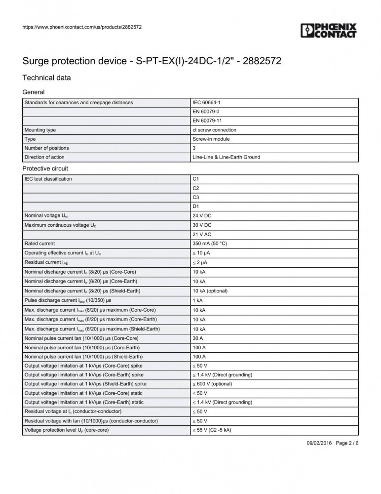 Phoenix Contact 2882572 technical document page 2