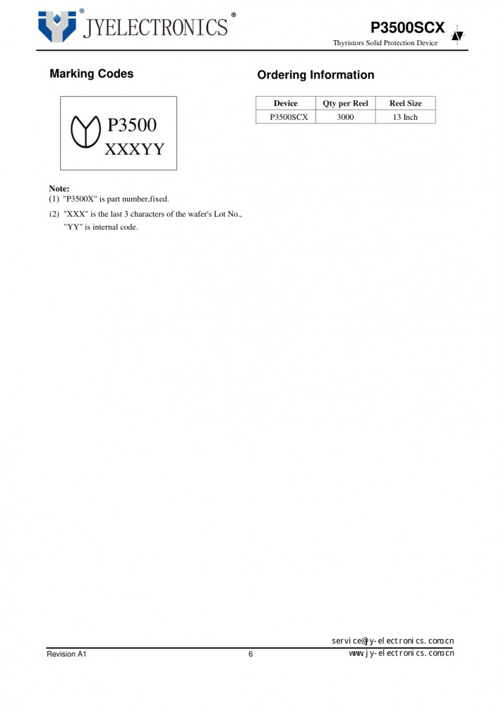 P3500SCX datasheet page 6