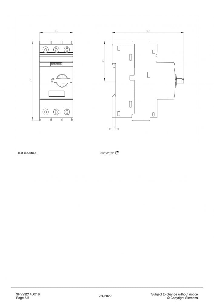 3RV23214DC10 datasheet page 5