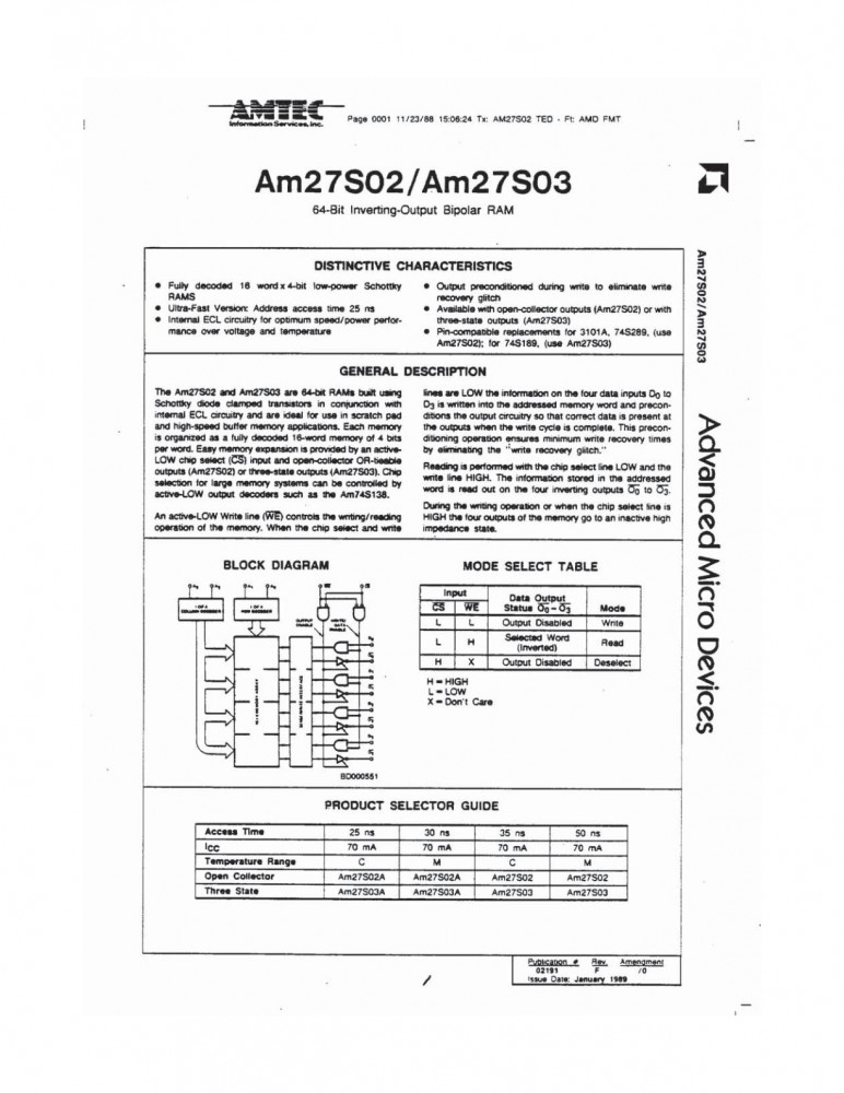 27S03A/BEA datasheet page 2