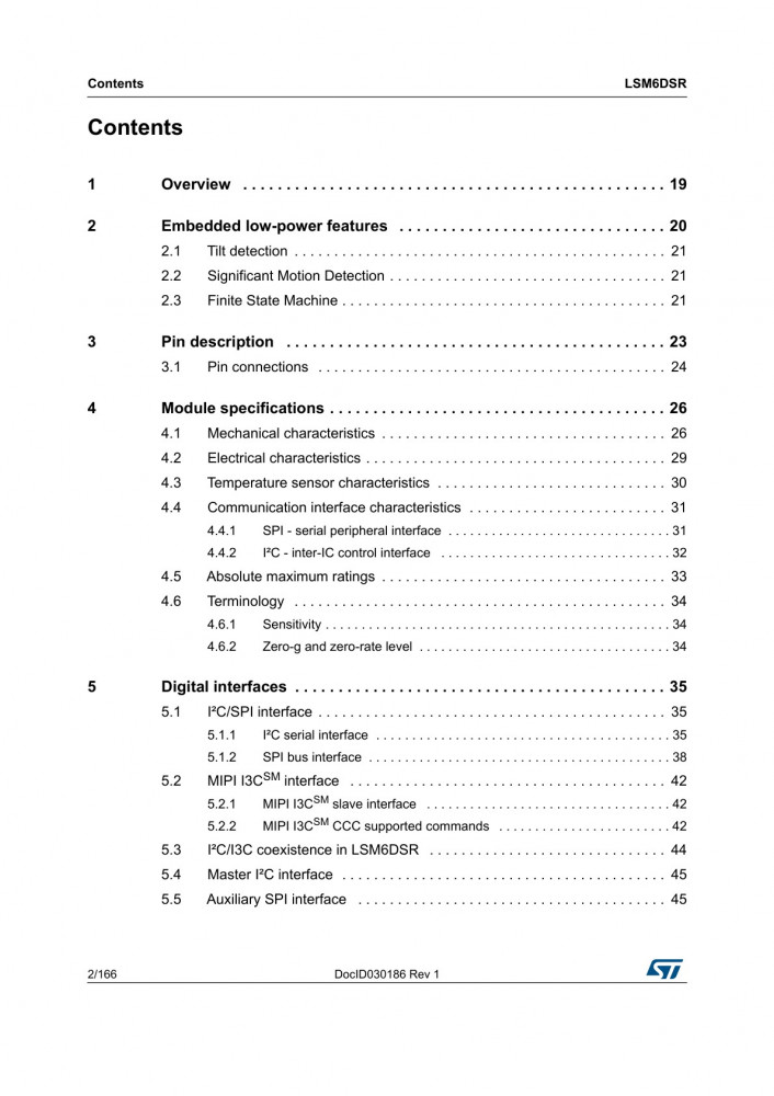 LSM6DSRTR datasheet page 2