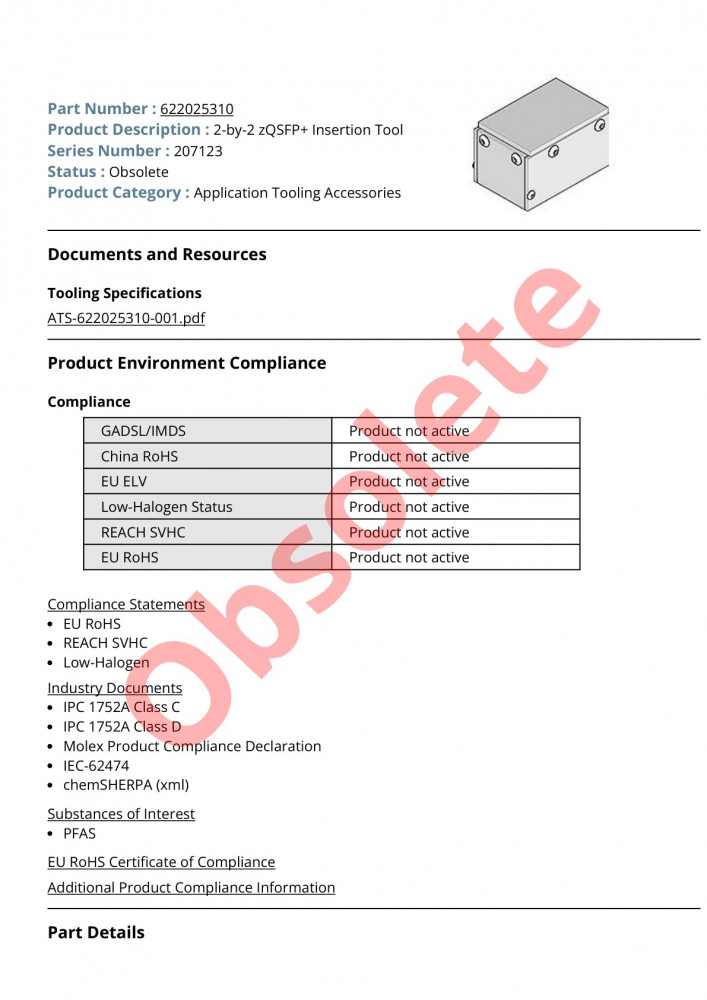 622025310 tooling document page 1