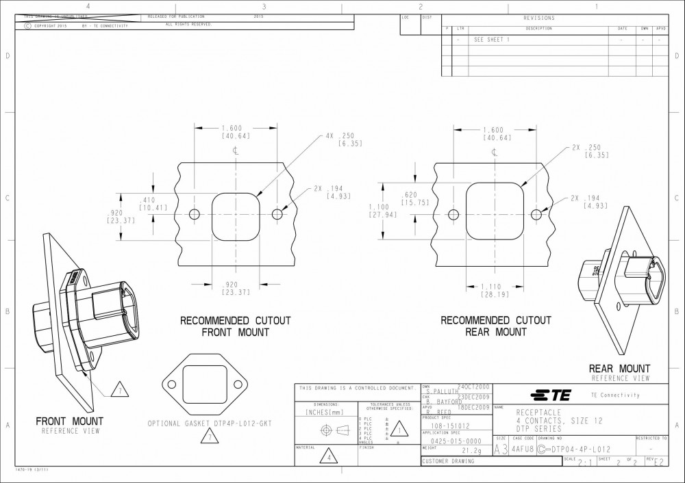 DEUTSCH DTP04-4P-L012 drawing page 2