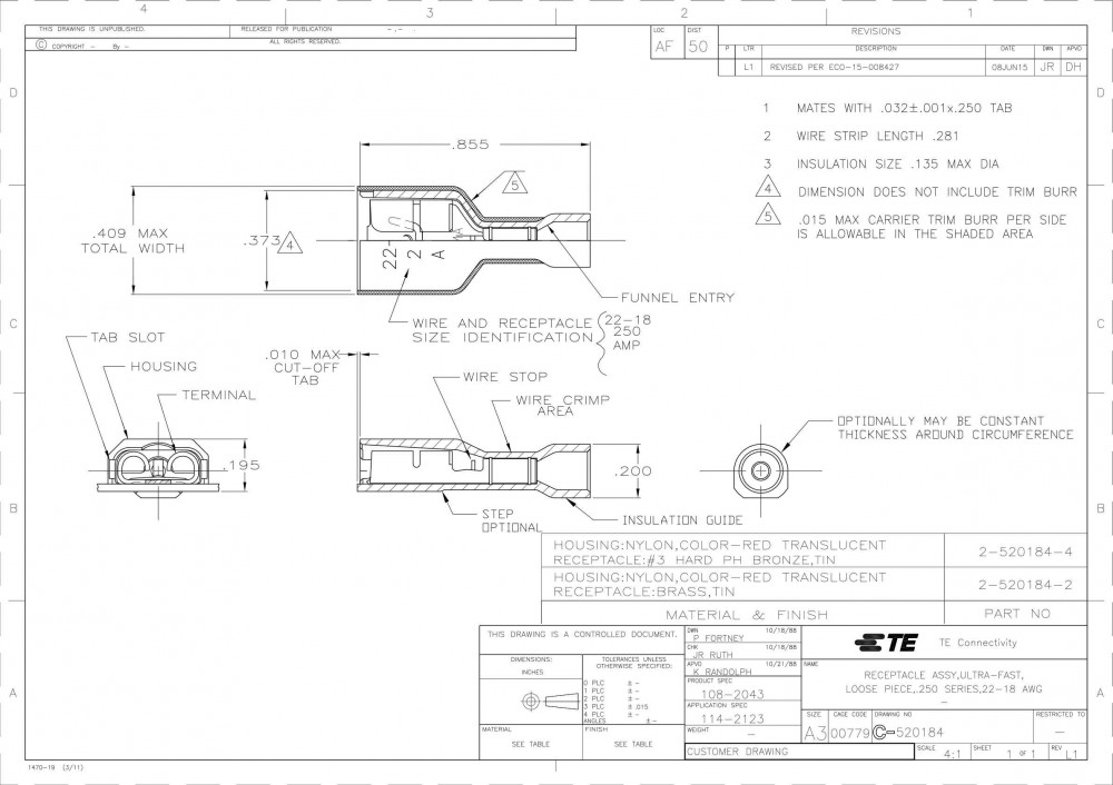 TE Connectivity 2-520184-2 technical drawing preview