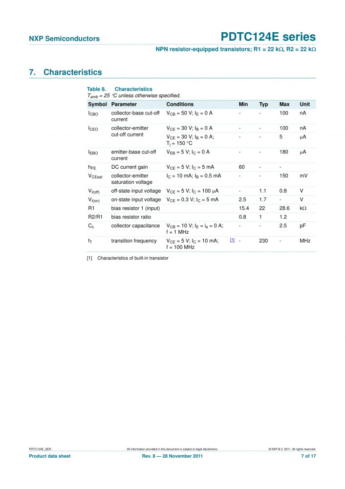 PDTC124ET technical document page 8