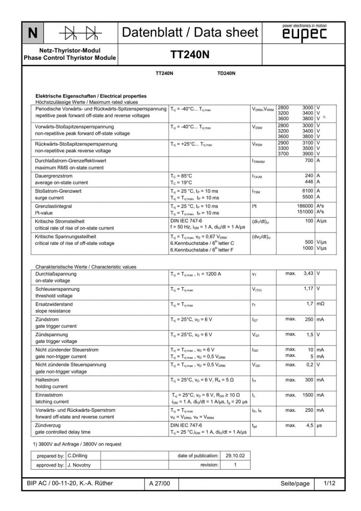 TT240N36KOF datasheet page 1