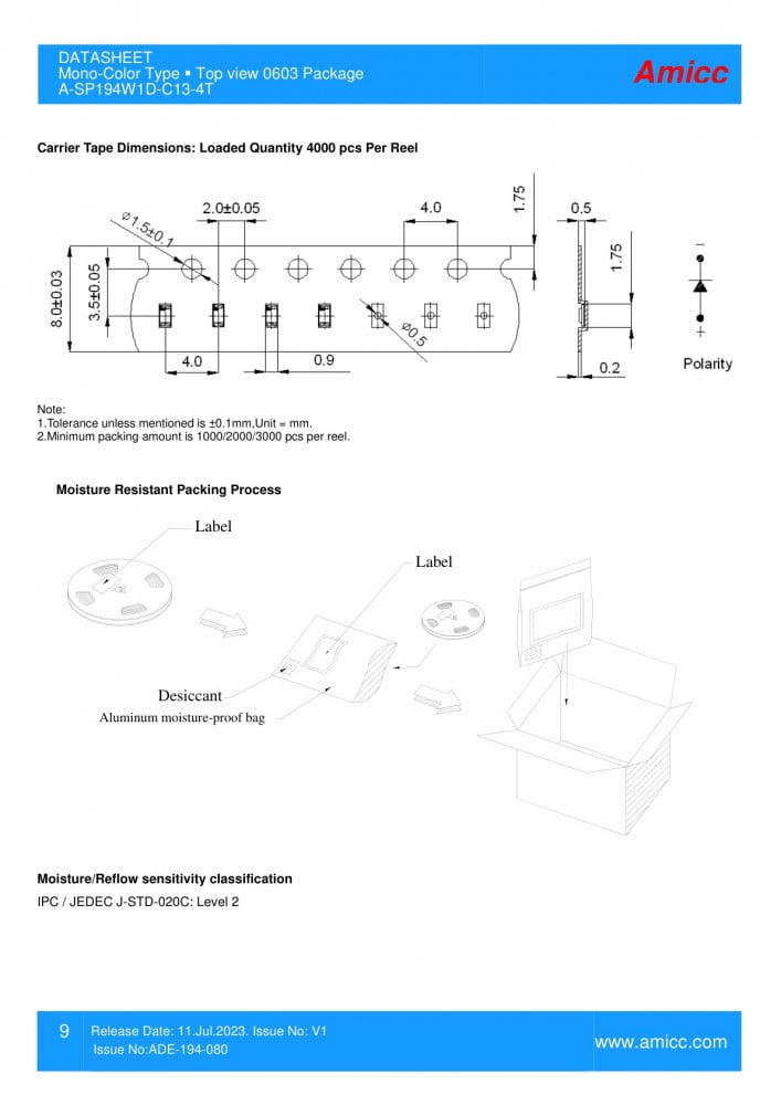 A-SP194W1D-C13-4T approval sheet page 9