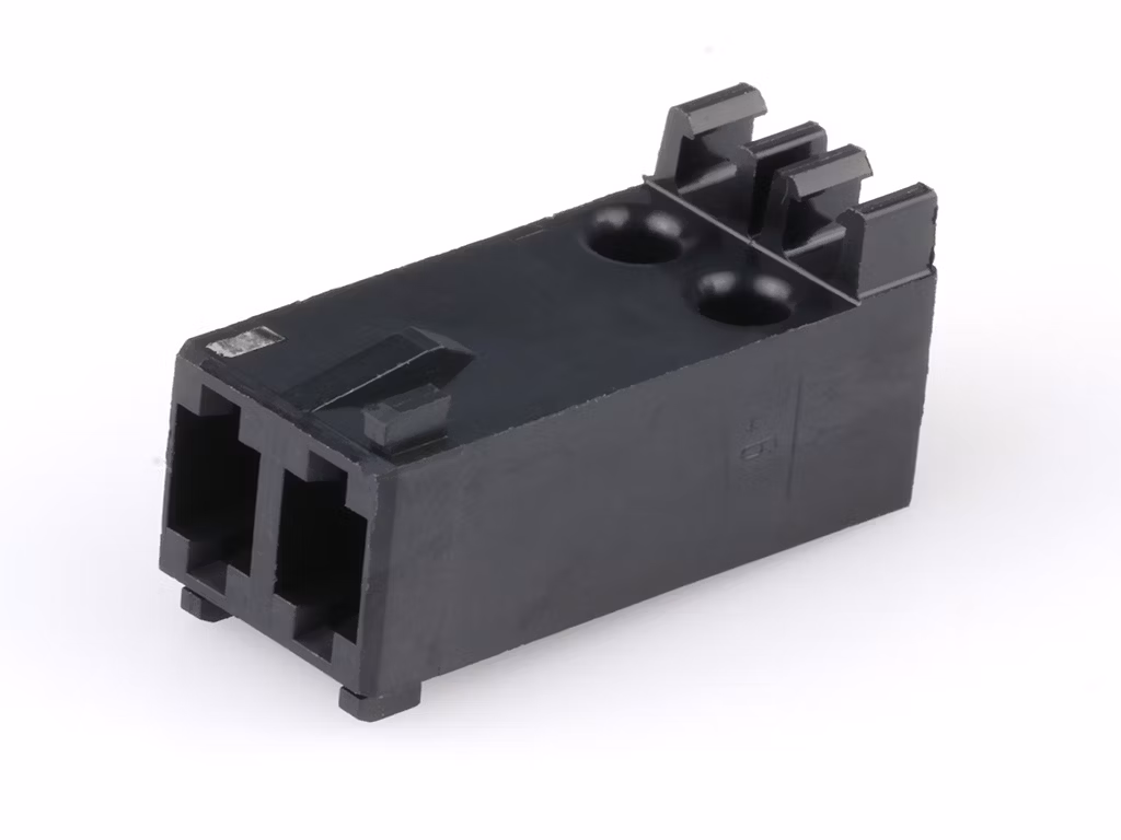 RAST R5 Female Connector, 5.00mm Pitch, 10.0A, 2 Circuits, Position Keys 1a, 2b, Code Key d20, Latch Between 1/2, 2 Terminals per Circuit, Black for sale