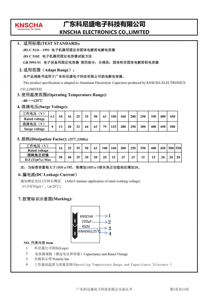 LNH450M477S552S1EA specification page 3