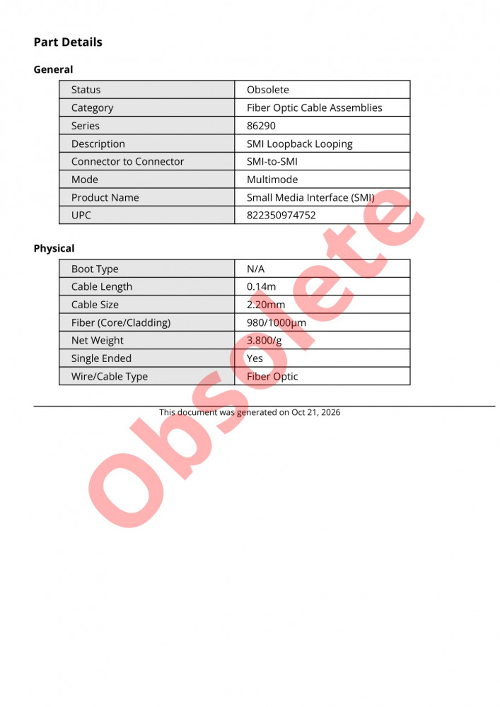 Technical document page 2 for MOLEX 885309300