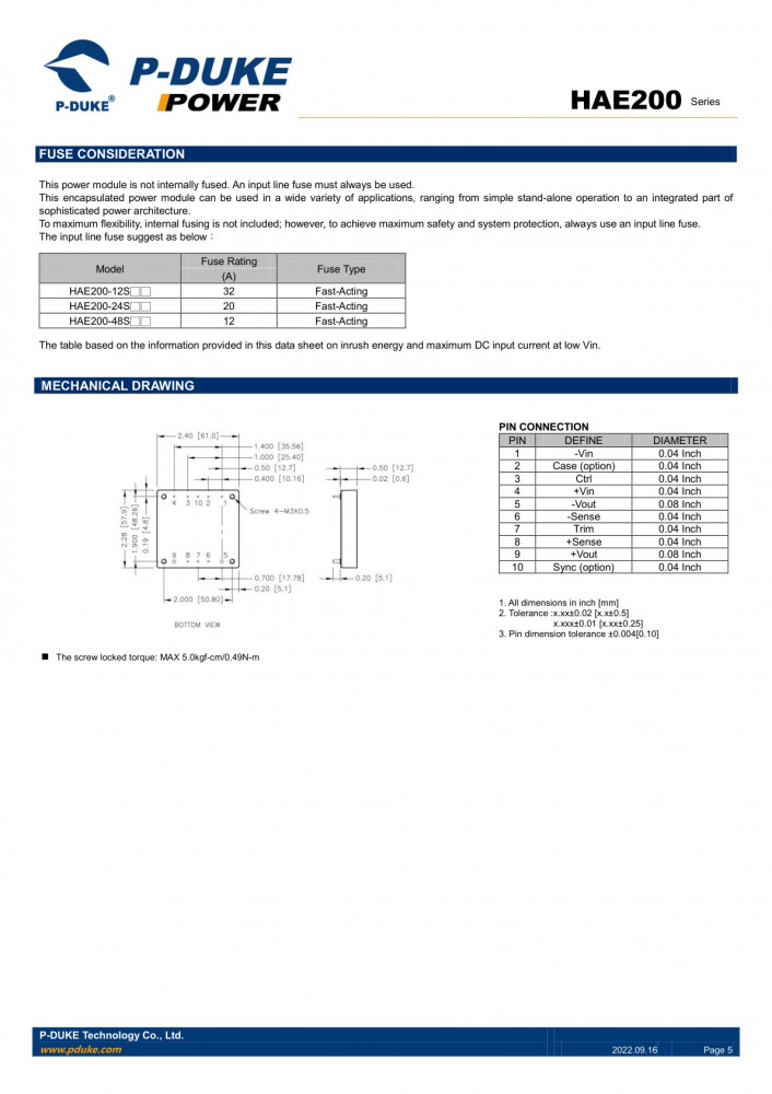 Supplied product document page 5