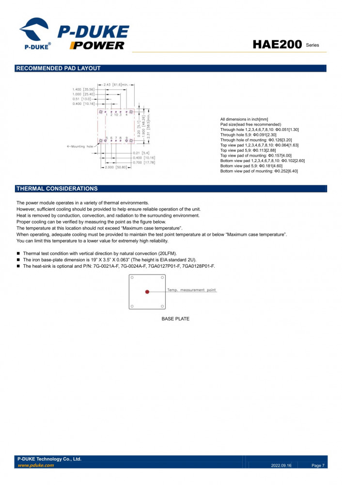 Supplied product document page 7