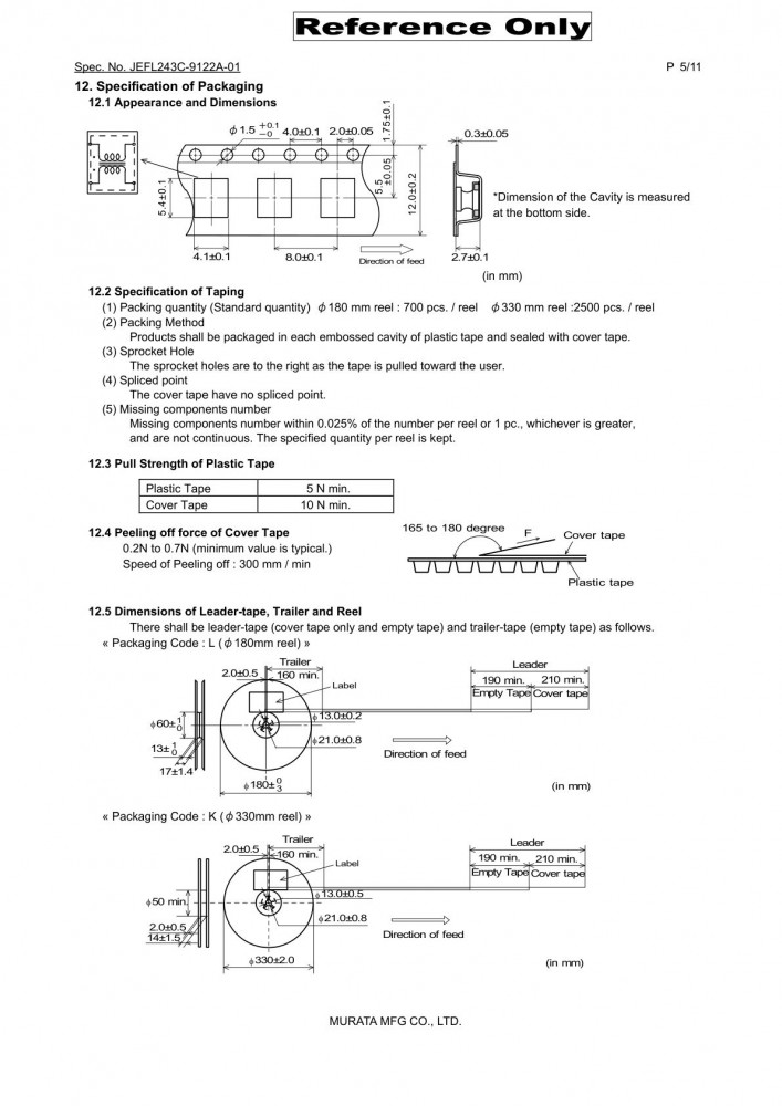 DLW5ATH112MQ2L specification page 5