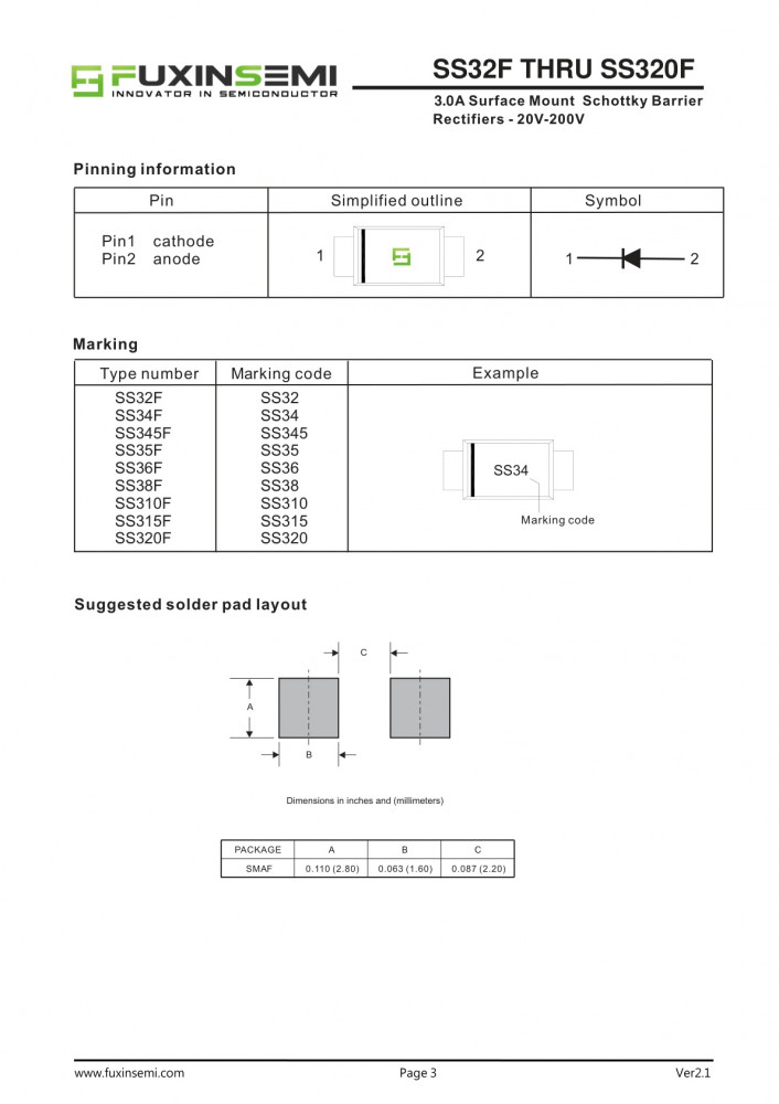 SS34F datasheet page 3