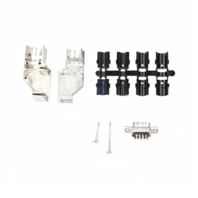MH CONNECTORS MHDCMR9-DB9S-K D-Sub Backshell Hood for DB9 Connectors