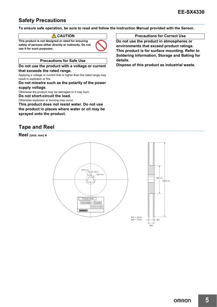 OMRON EE-SX4330-1 datasheet page 5