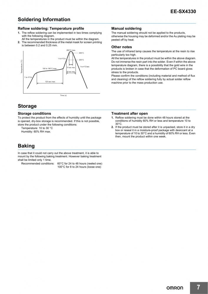 OMRON EE-SX4330-1 datasheet page 7