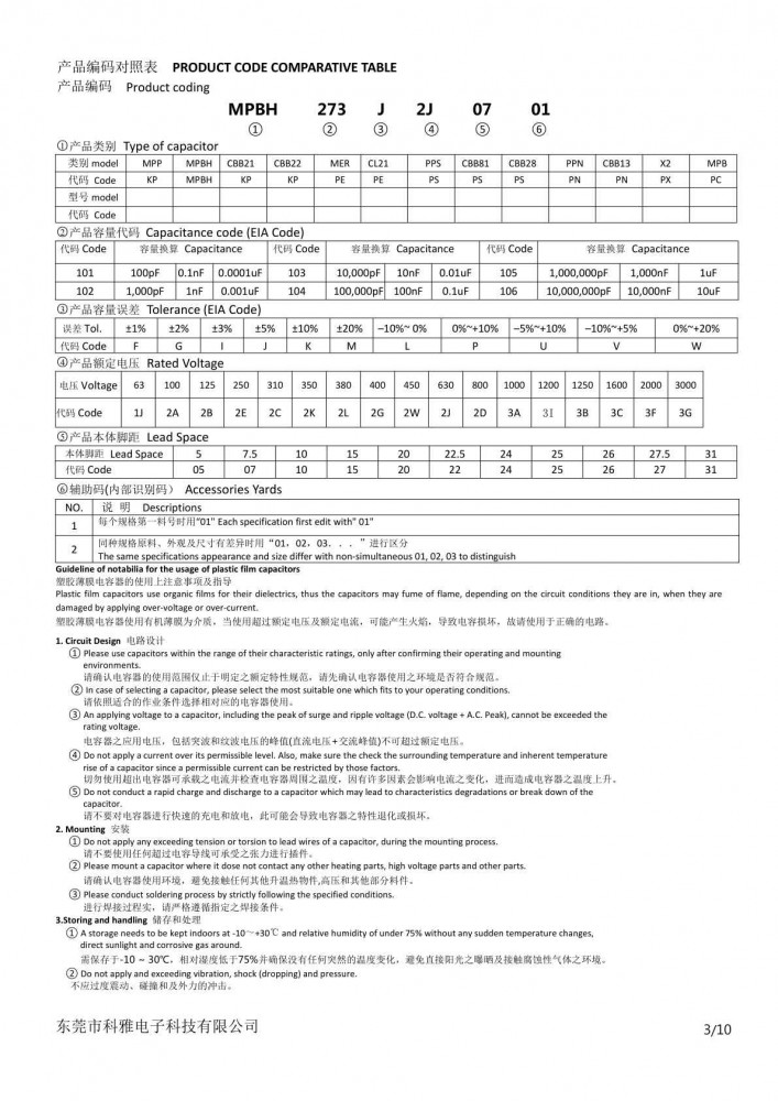 KYET specification page 3