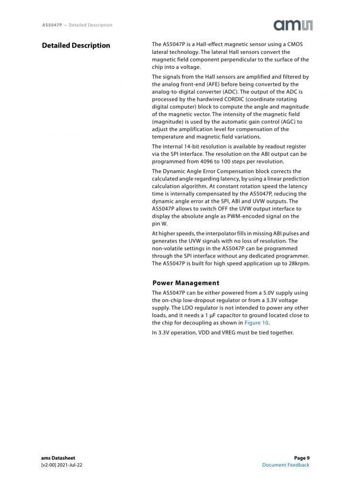 AS5047P datasheet page 9