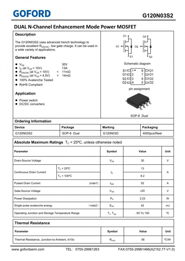 G120N03S2 datasheet page 1