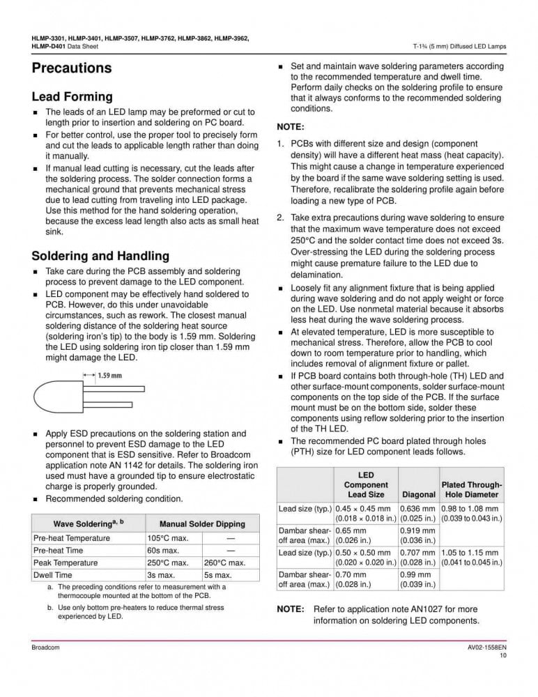 HLMP-3507-D0002 datasheet page 10
