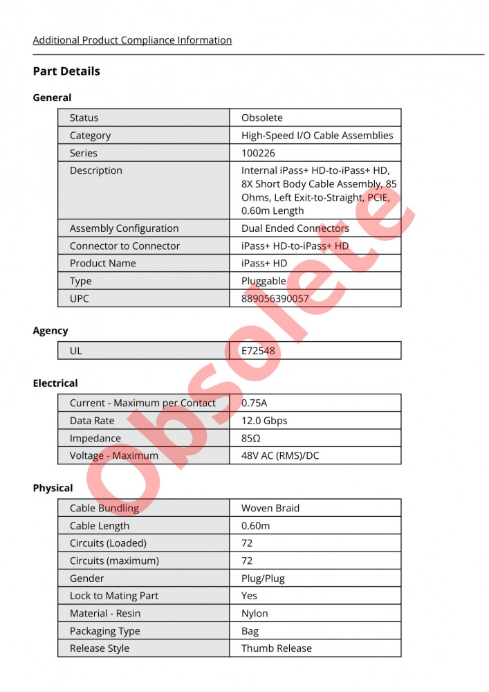 MOLEX cable assembly drawing, page 2