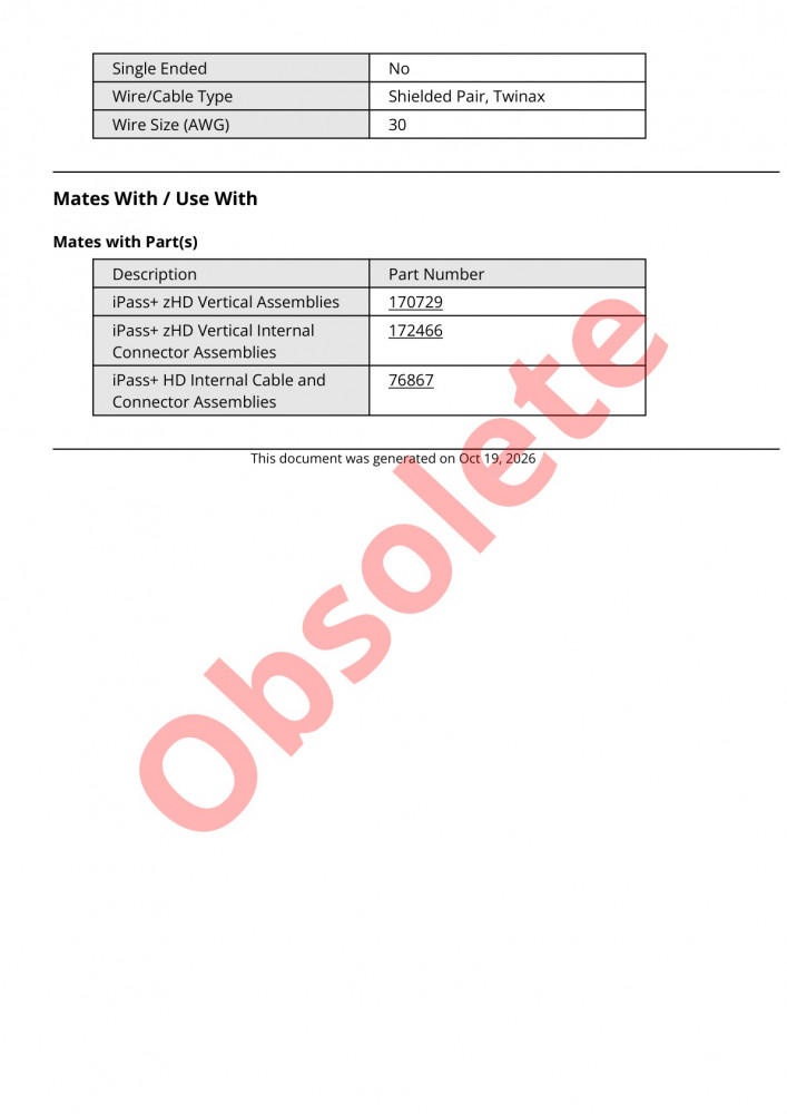 MOLEX cable assembly drawing, page 3