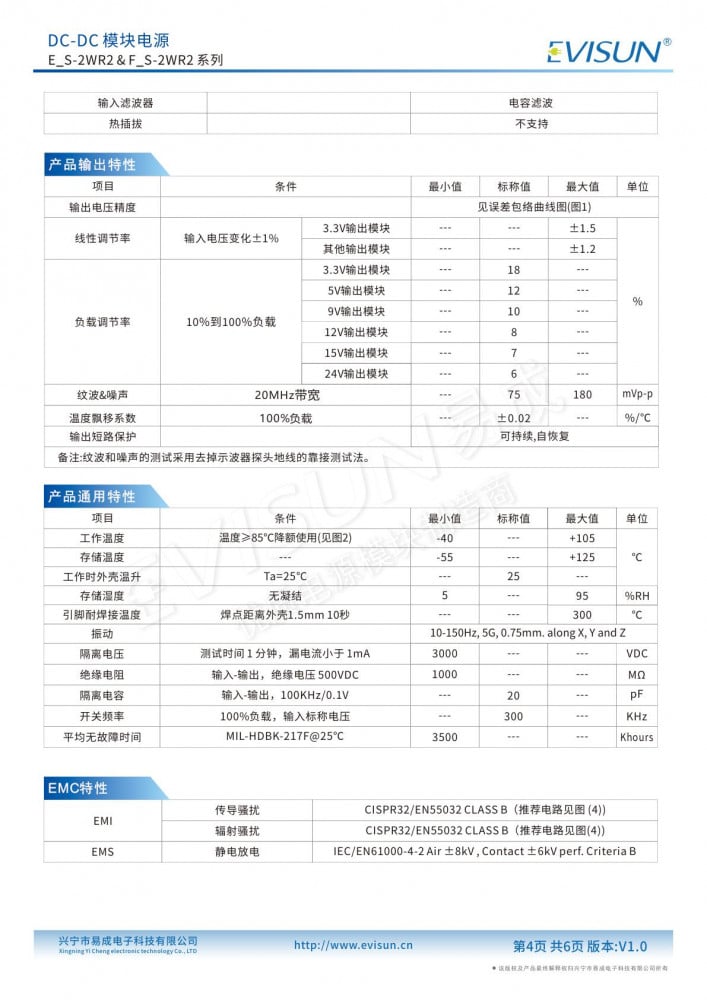 EVISUN F2415S-2WR2 datasheet page 4