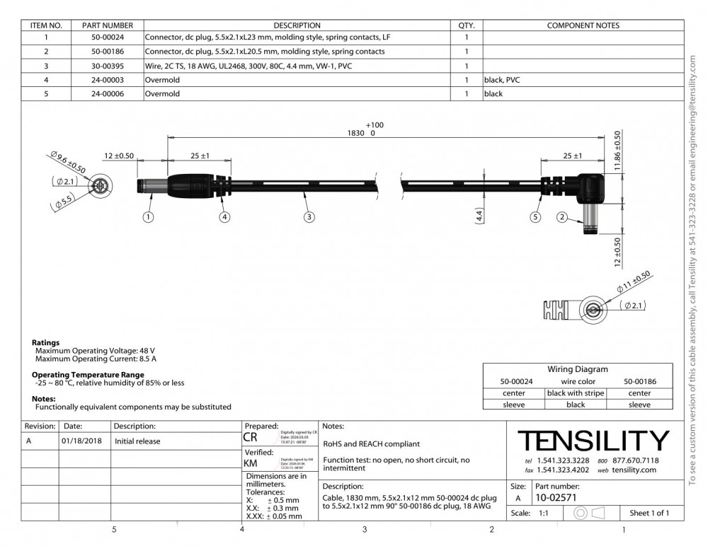 Tensility International 10-02571 product drawing