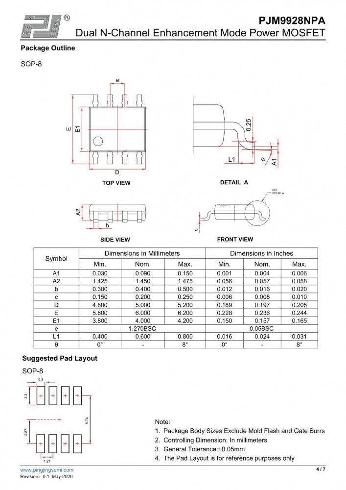 PJM9928NPA datasheet page 4