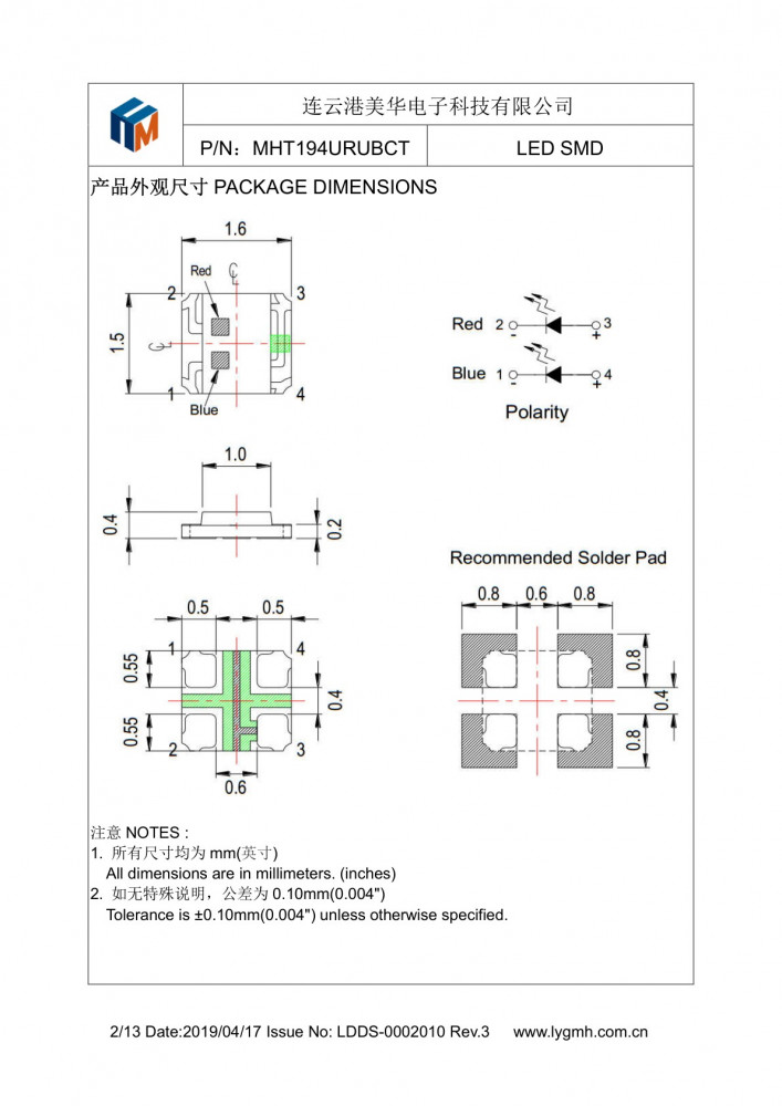 MHT194URUBCT datasheet page 2