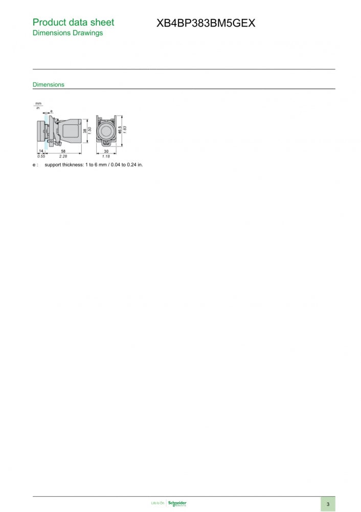XB4BP383BM5GEX technical document page 3