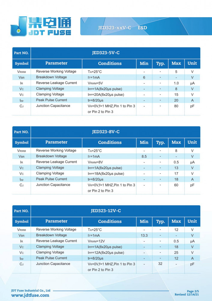 JED323-5V-C datasheet page 3
