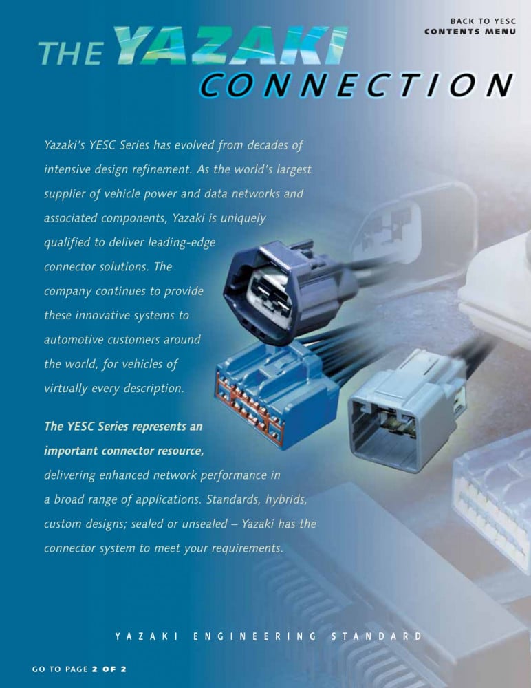 Yazaki connector catalog page 4
