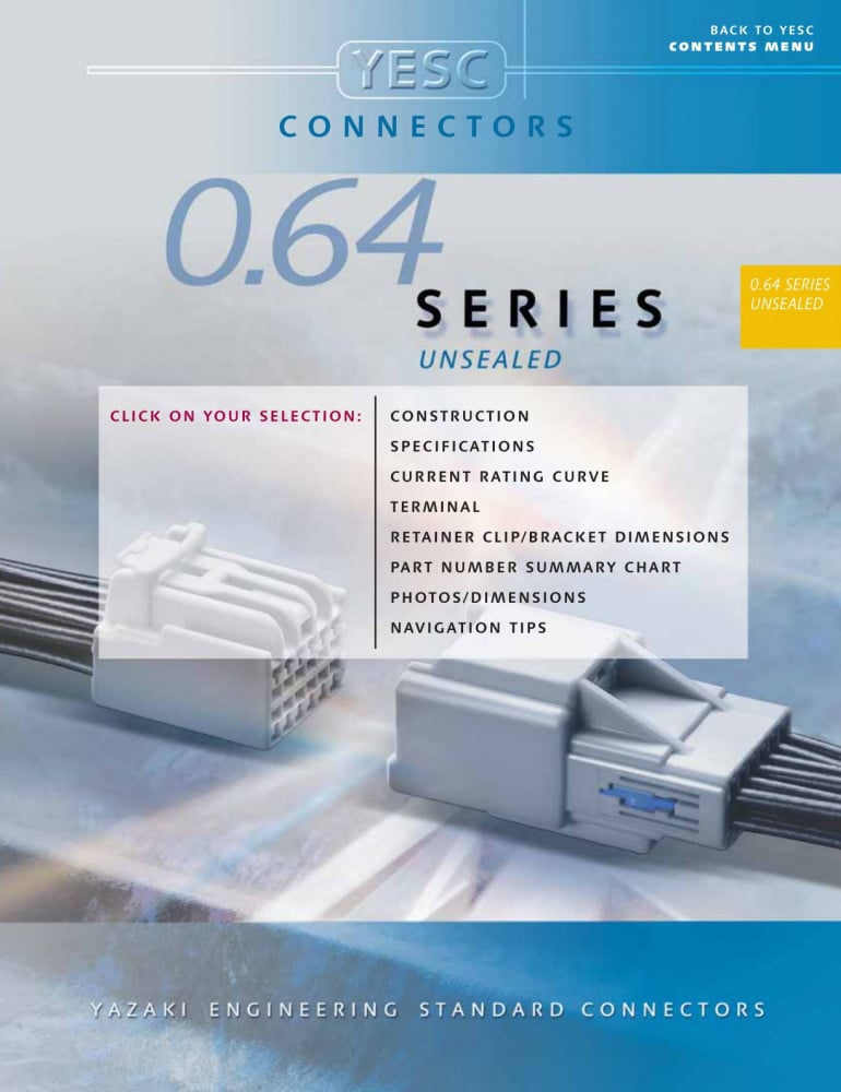 Yazaki connector catalog page 7