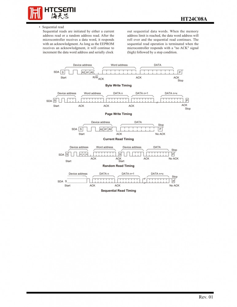 HT24C08ARZ datasheet page 6