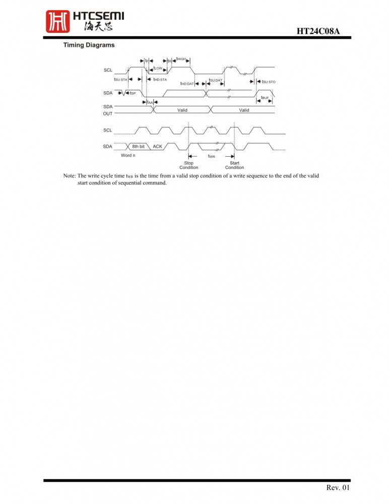 HT24C08ARZ datasheet page 7