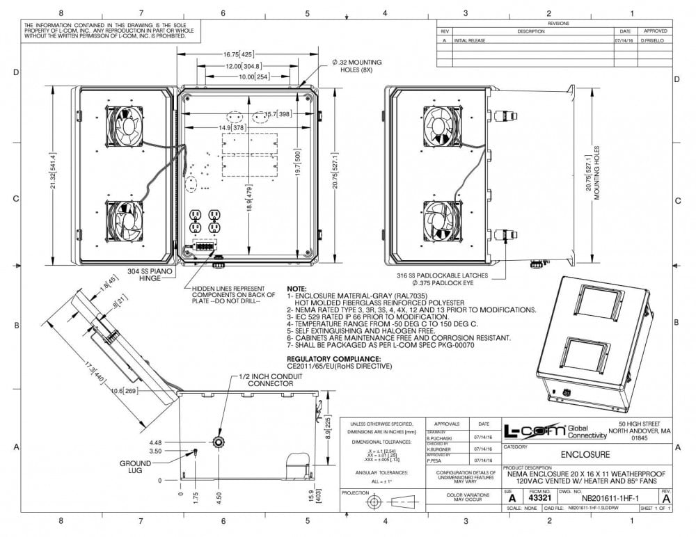 L-com NB201611-1HF-1 product document preview