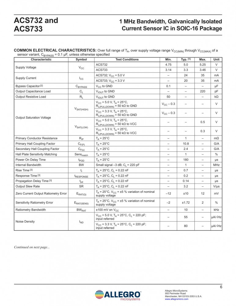 ACS733 datasheet page 6