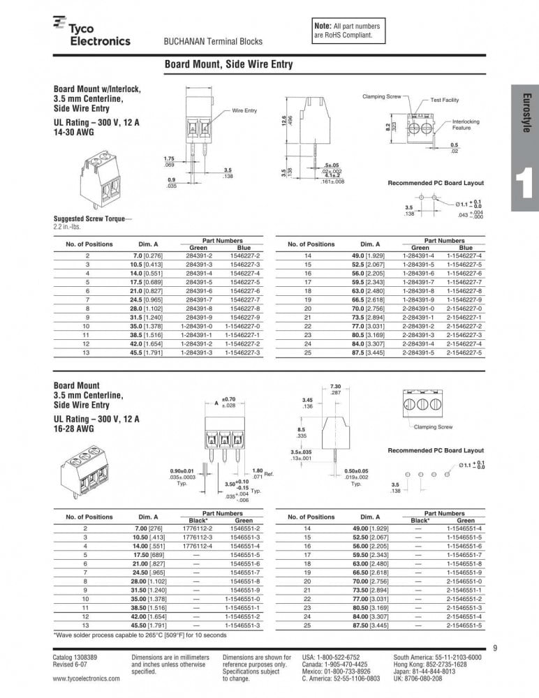 TE Connectivity Eurostyle catalog page 7