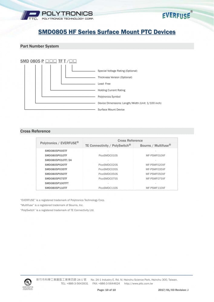 SMD0805P075TF datasheet page 10