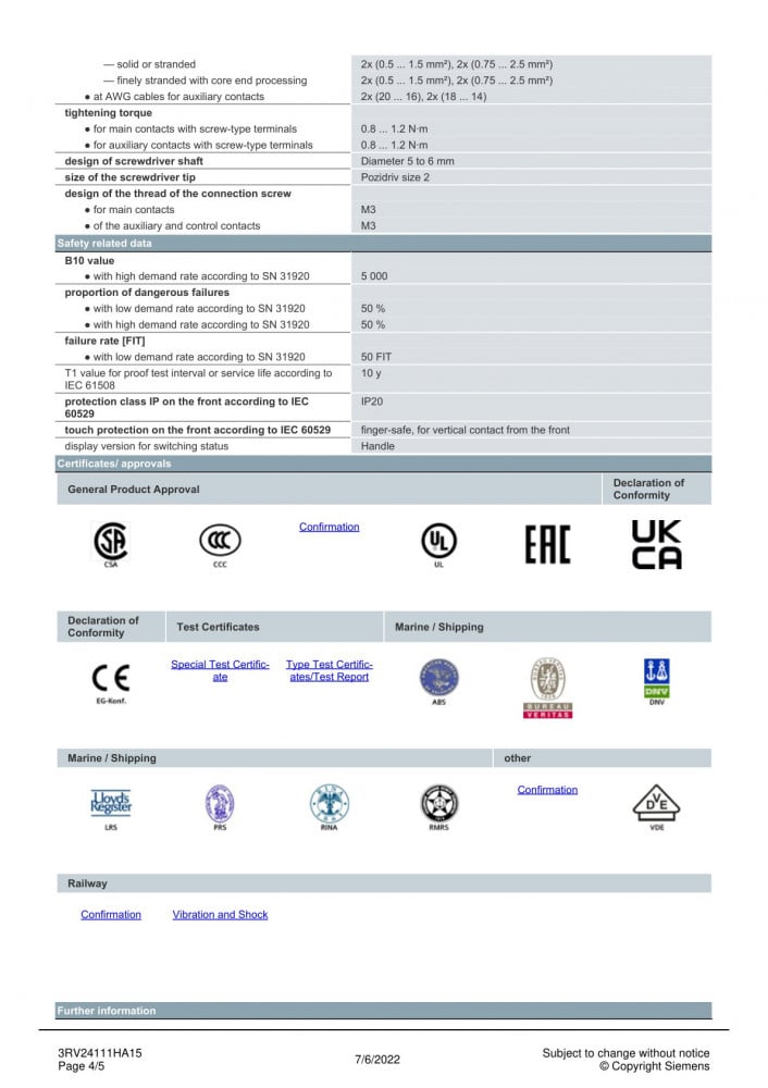 3RV24111HA15 technical document page 4