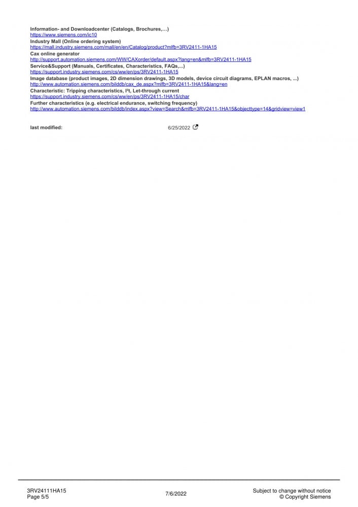 3RV24111HA15 technical document page 5