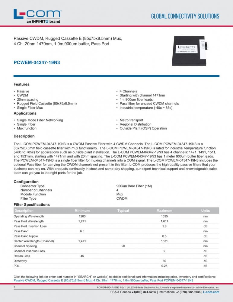 PCWEM-04347-19N3 technical document page 1