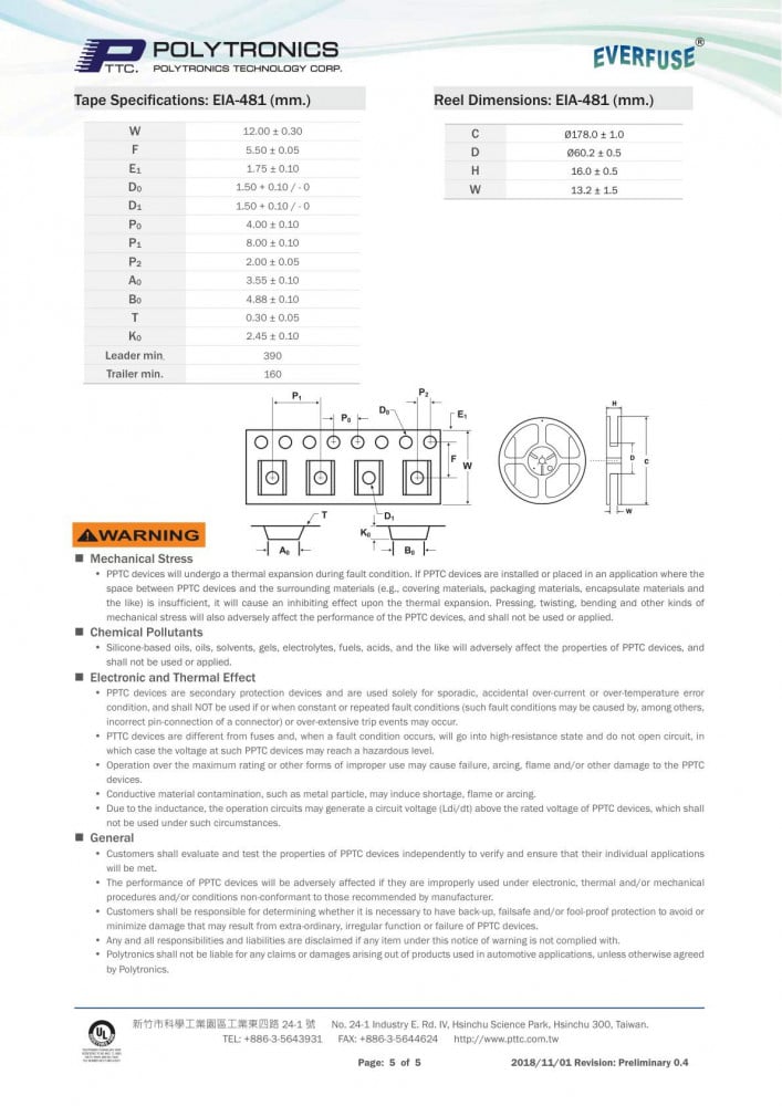 SMD1812P300SLR/24 technical document page 5
