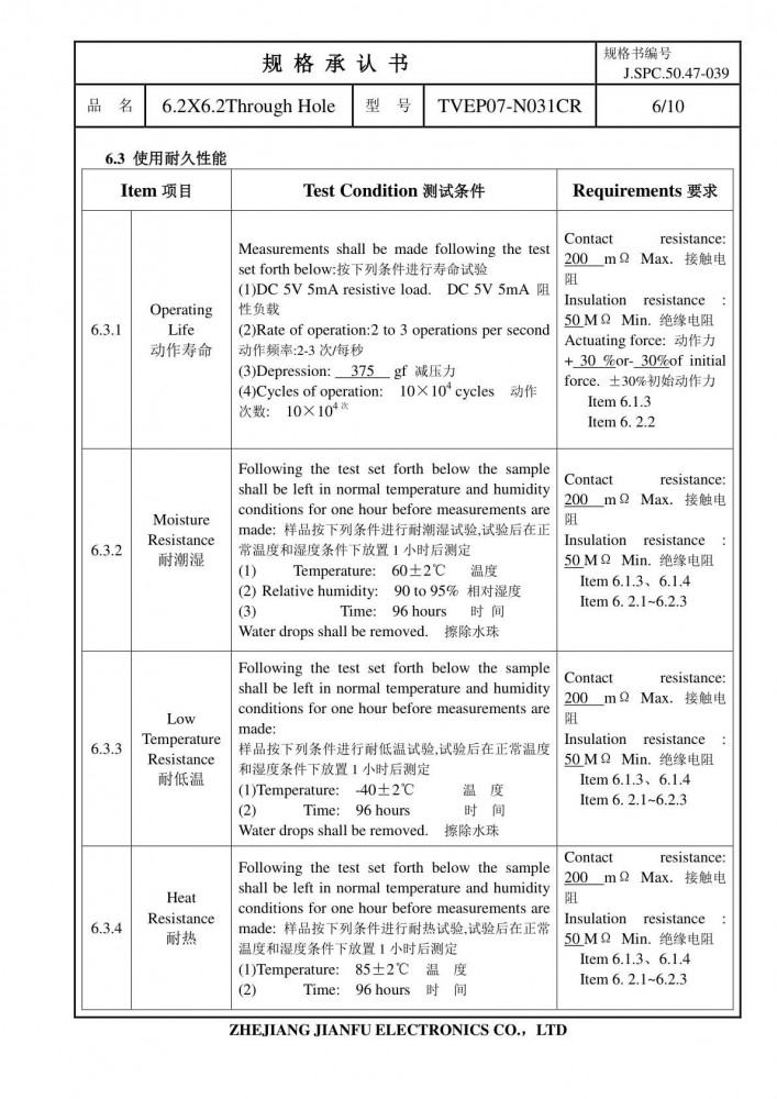 TVEP07-N031CR specification page 7