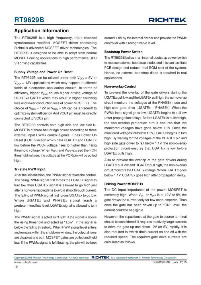 RT9629B datasheet page 10