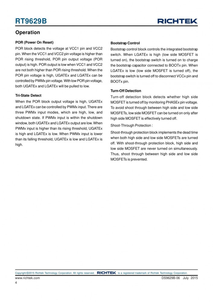 RT9629B datasheet page 4