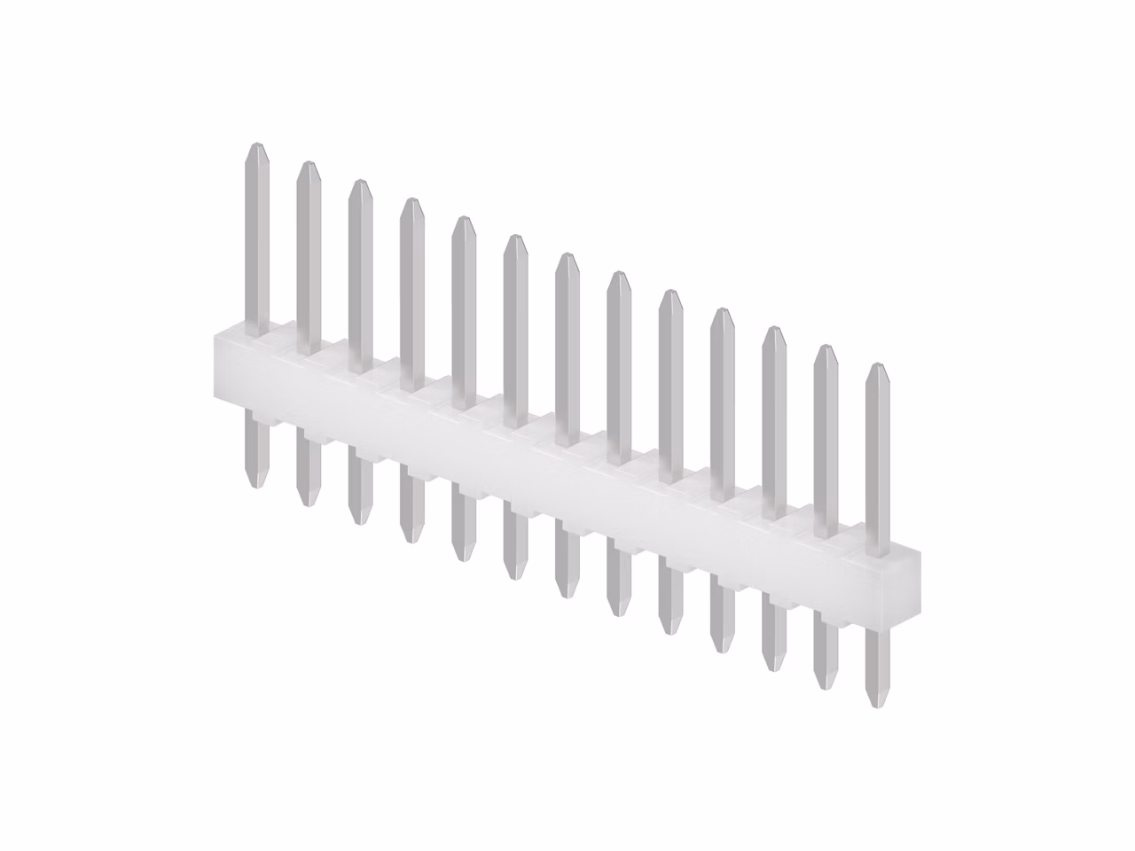 KK 254 Wire-to-Board Header, Single Row, Vertical, 14 Circuits, PA Polyamide Nylon, Tin (Sn) Plating