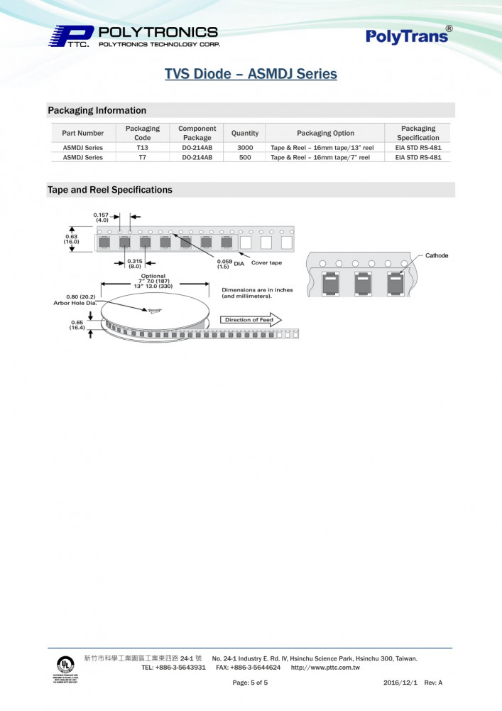 ASMDJ series datasheet page 5